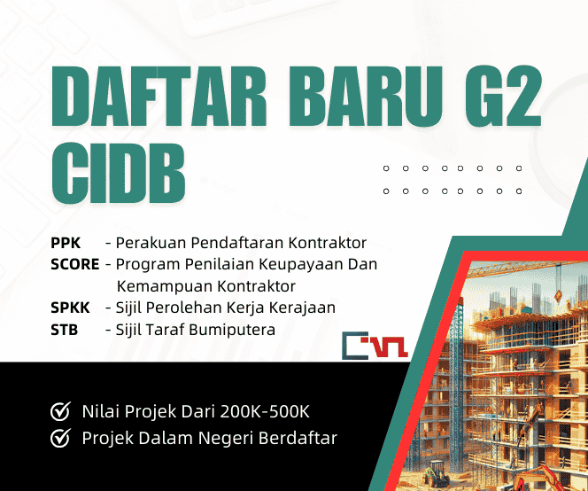 Daftar Lesen CIDB G2 – Daftar CIDB Pantas Dan Murah